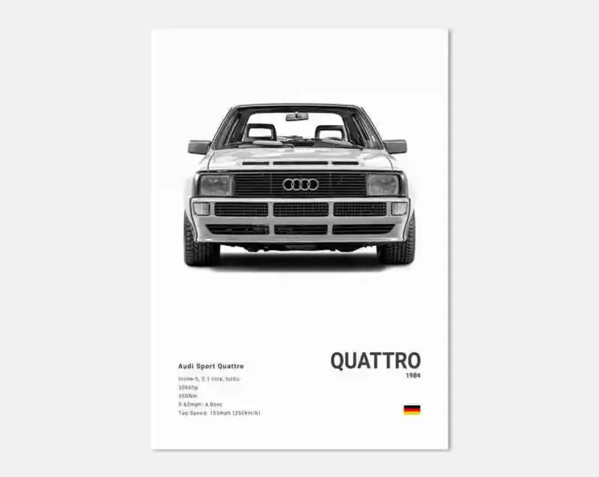 Audi Quattro poster | Povcars