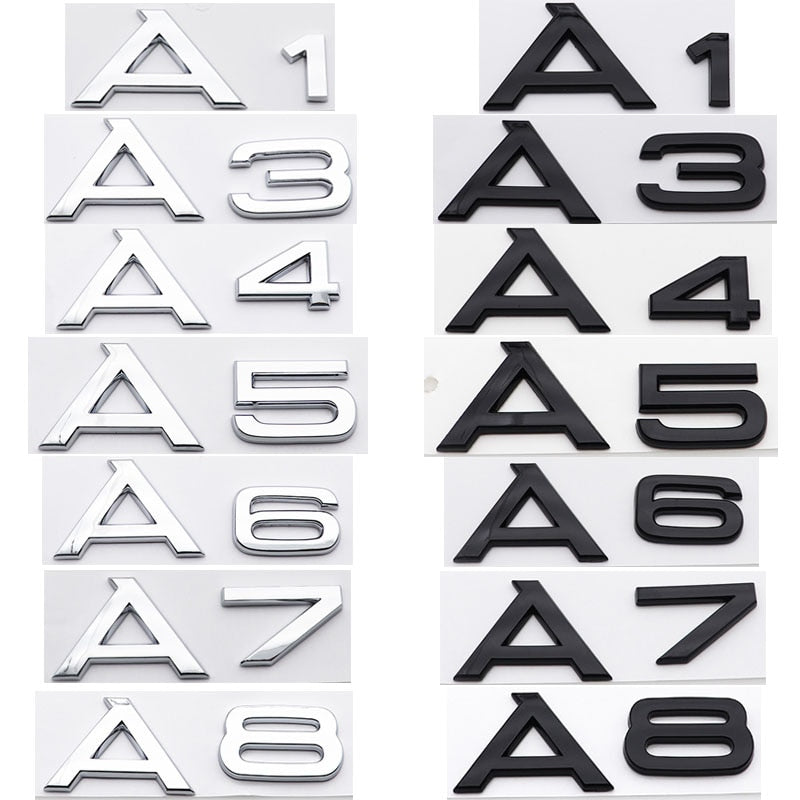 Audi trunk letters | Povcars